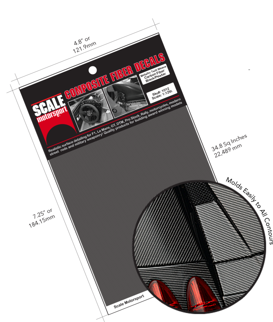 1/24 1/25 Scale Carbon Fiber Water Slide Decal